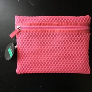 Modella | Bags | Modella 85x675 Cosmetic Bag Pink Mesh Hexagon | Poshmark